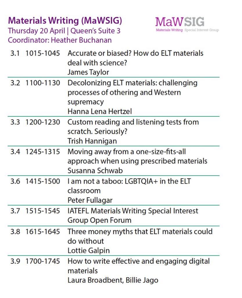 IATEFL Harrogate 2023 MaWSIG Showcase Day